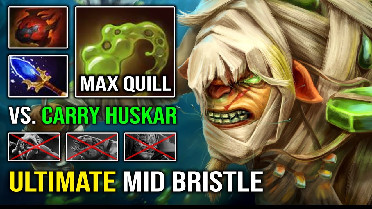 How to Solo Mid Bristleback Against Cancer Huskar with Max Quill Spray ...