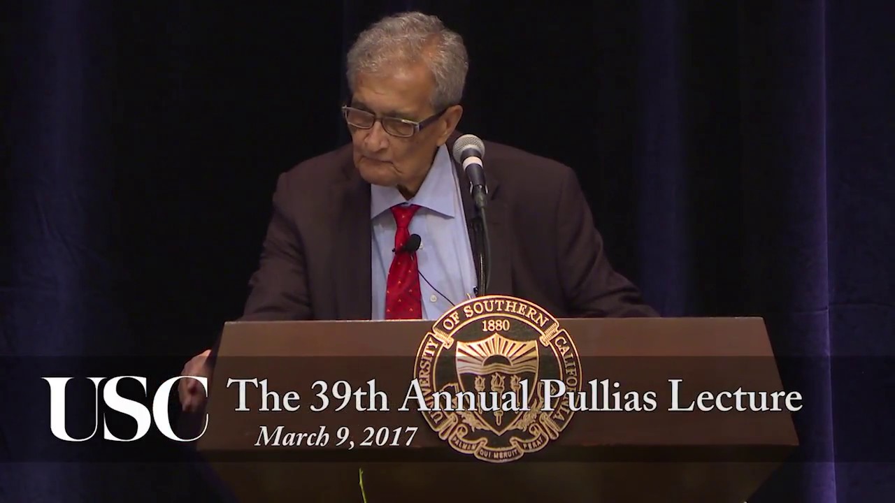 39th Annual Pullias Lecture with Amartya Sen - YouTube