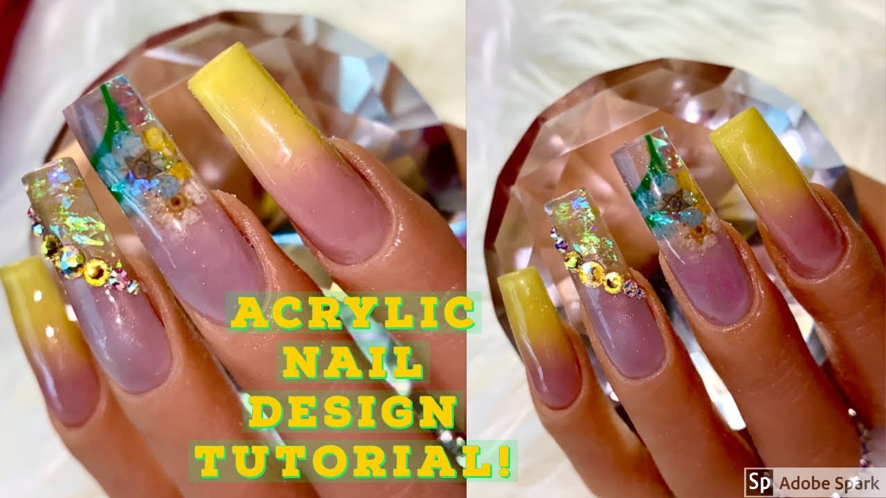 Beginner nail tech Acrylic tutorial | ombré nail design| nail school ...