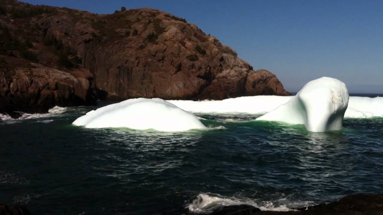 Mini berg in The Gut at Quidi Vidi, St. John's, Newfoundland - YouTube