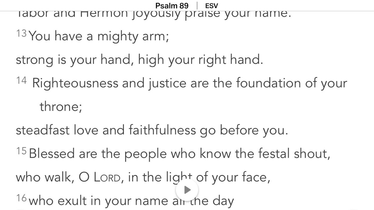 God is just and the measure of justice. (Psalm 89:14) - YouTube