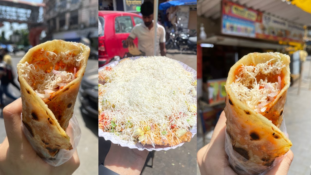Charni Road Street Food | Paneer Tandoori Tadka Cheese Frankie | Cheese ...