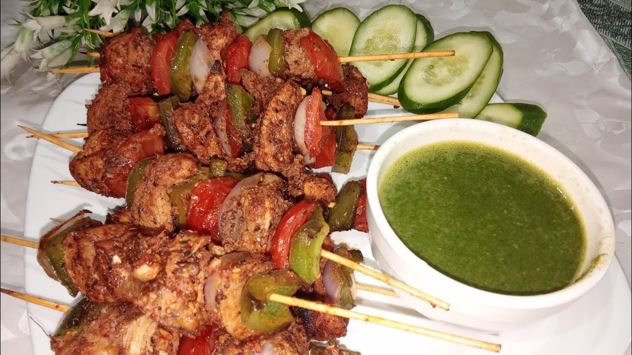 Ramadan Special Chicken Tikka Sticks with Green Chutney l How To ...