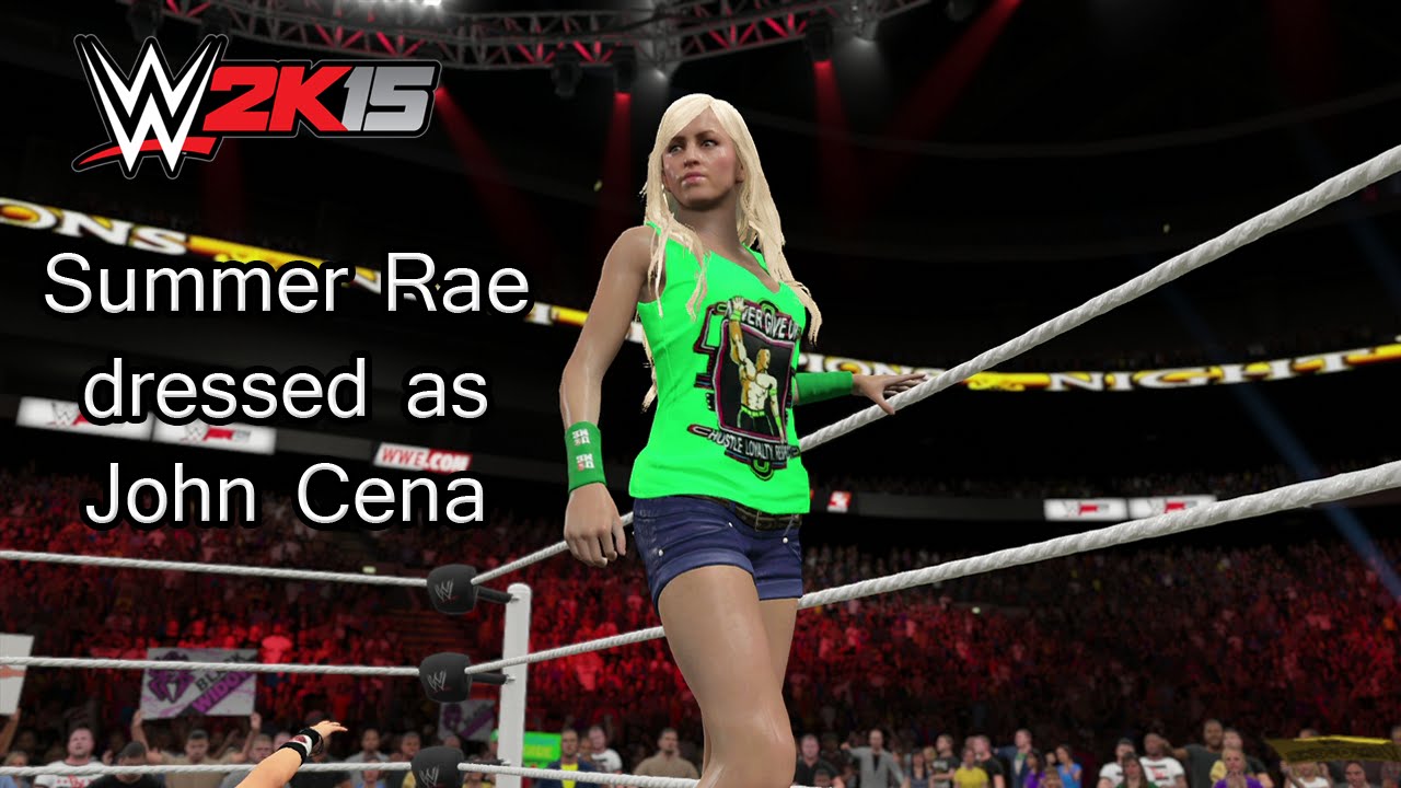 WWE 2K15 (PS4) Summer Rae dressed as John Cena (Naomi Entrance) - YouTube