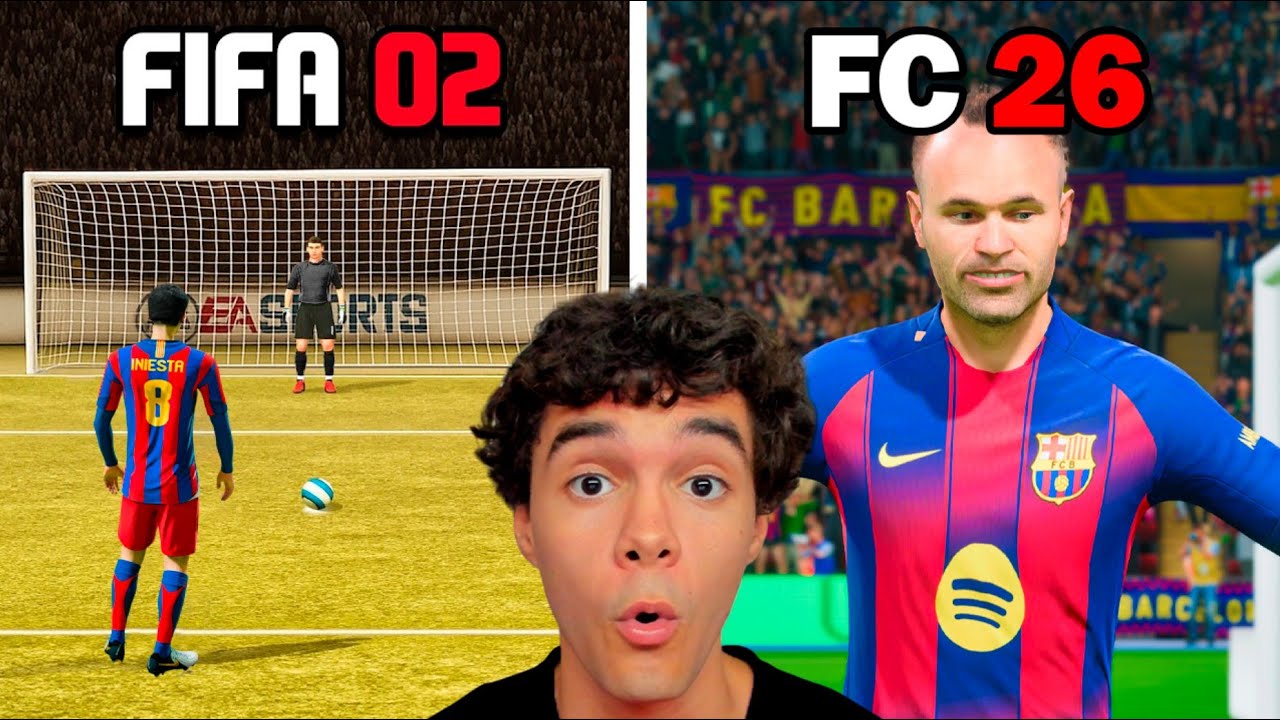 ¡JUEGO CON INIESTA EN CADA FIFA! - YouTube