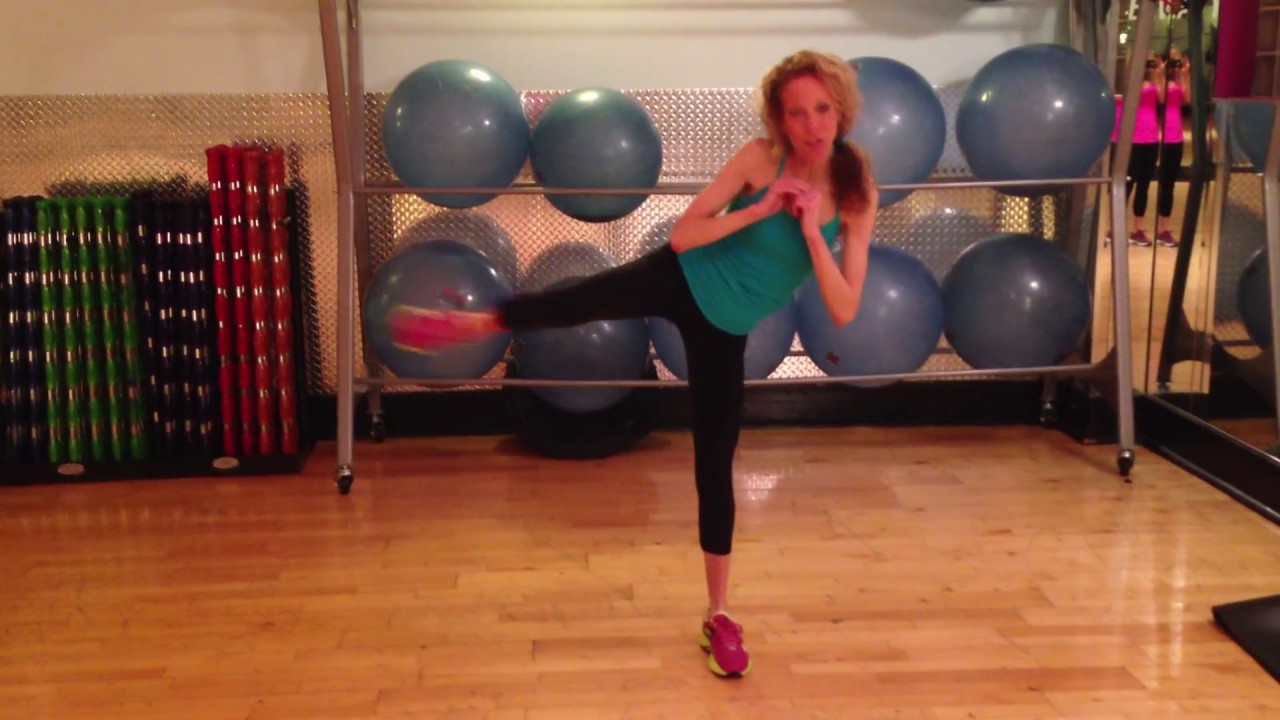 Squat with Side Kick for Toned Outer Thighs - YouTube