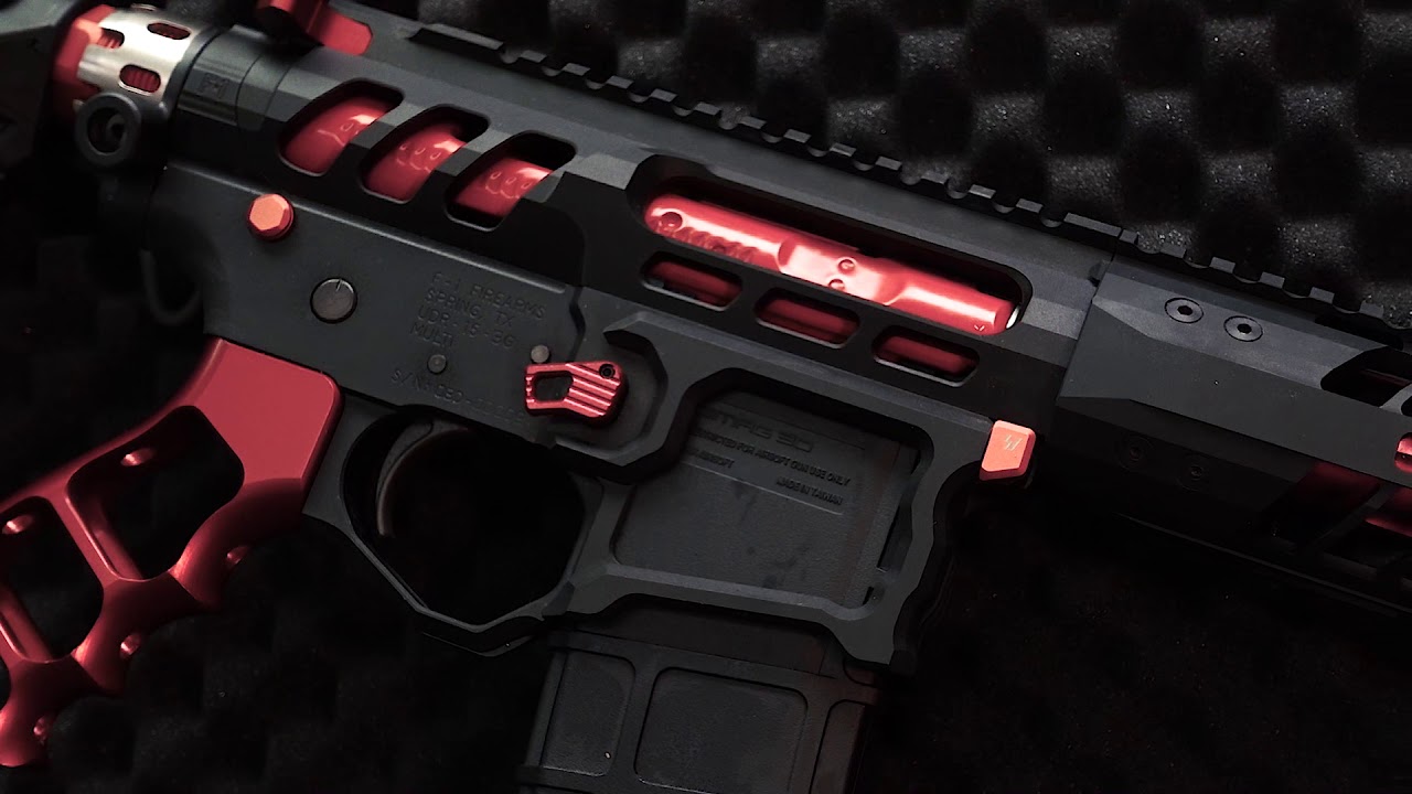 F-1 Firearms UDR-15 3G Red Custom - YouTube