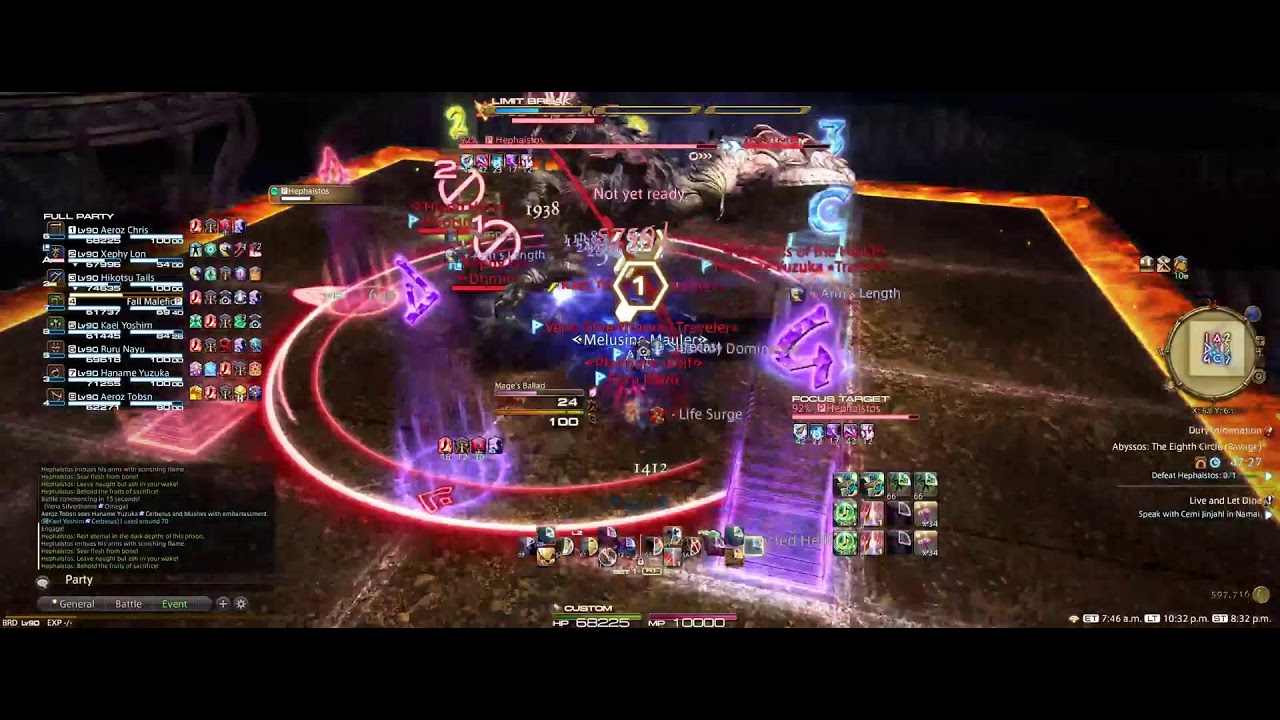 Final Fantasy XIV Abyssos 8s P2 ? BRD PoV - YouTube