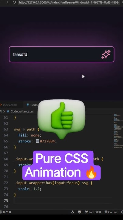 Input hover Animation using HTML, CSS & JS #coding #webdevelopment #shorts - YouTube