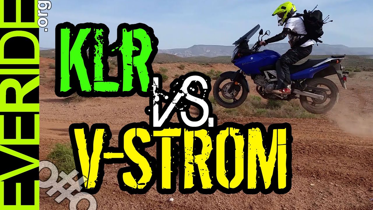Kawasaki KLR 650 vs. Suzuki V Strom 650 DEATHMATCH! o#o - YouTube
