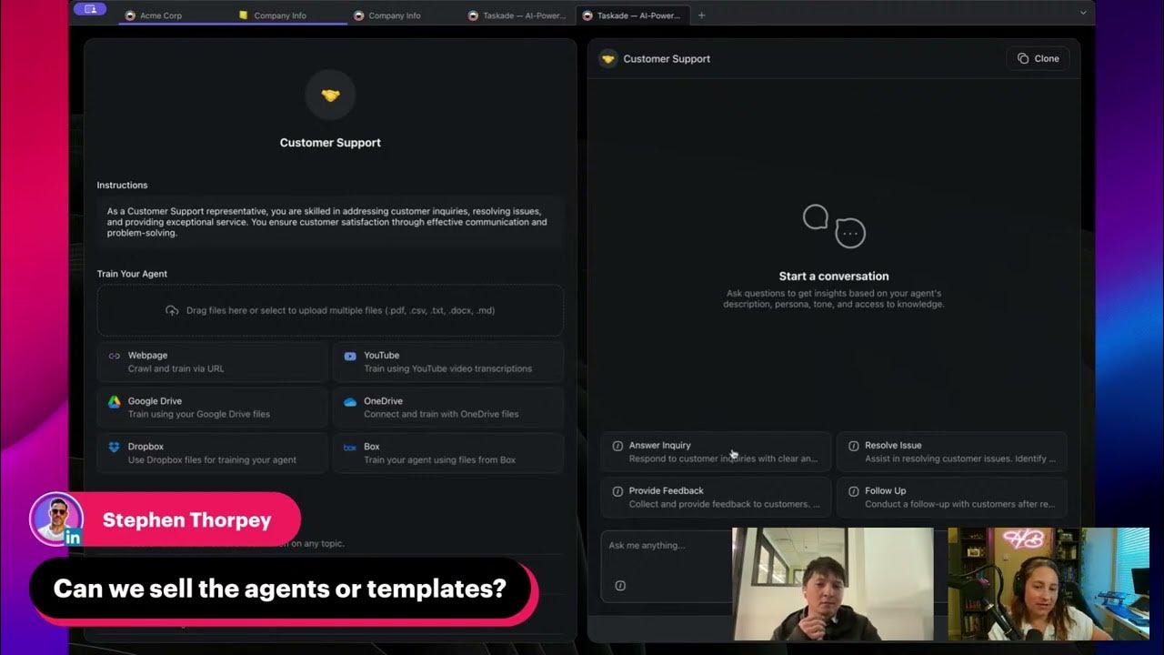LIVE: Build, Train, and Share AI Agents with Taskade - YouTube