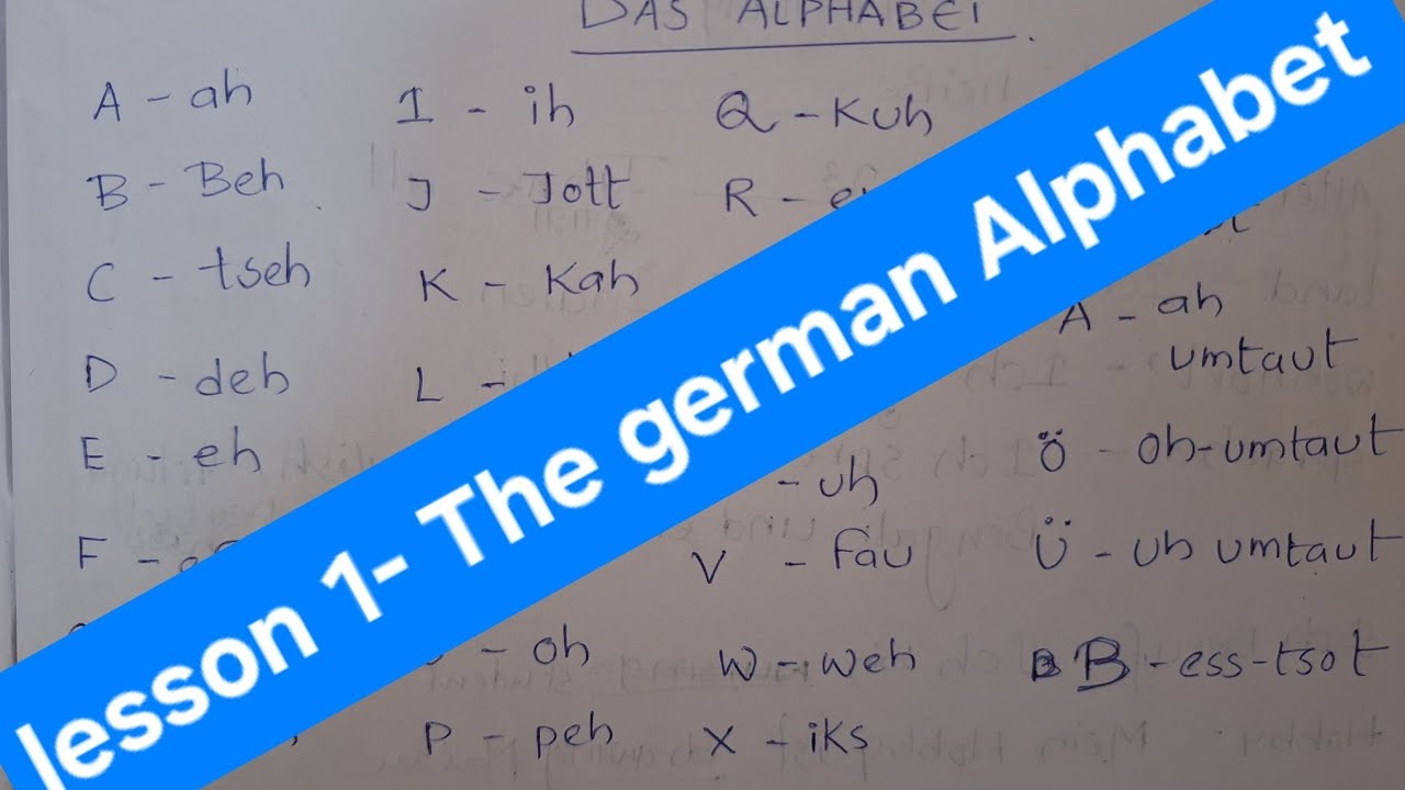 The german Alphabet for beginners , learn german(lesson-1) Complete A1 ...