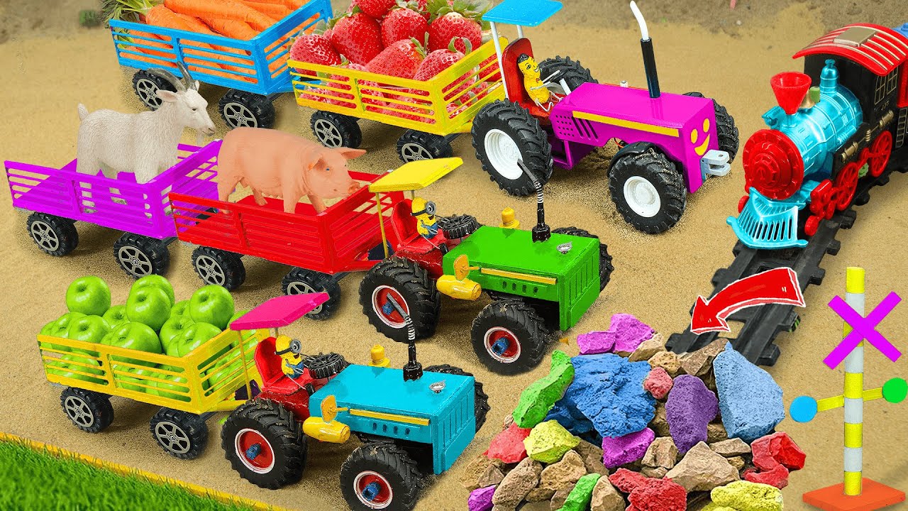 Top diy tractor making mini train transporting gasoline for petrol pump ...