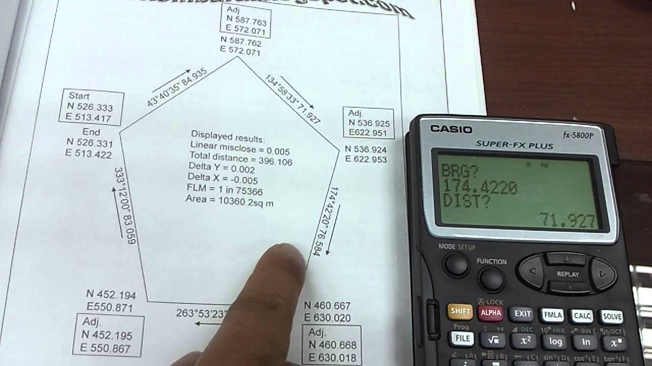 Traverse Bearing Distance Youtube