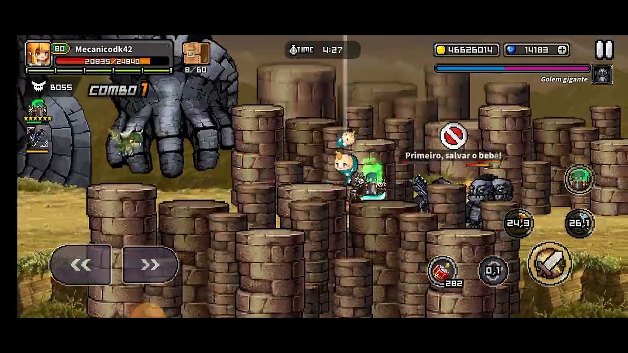 Final Destiny Golem gigante BOSS - YouTube