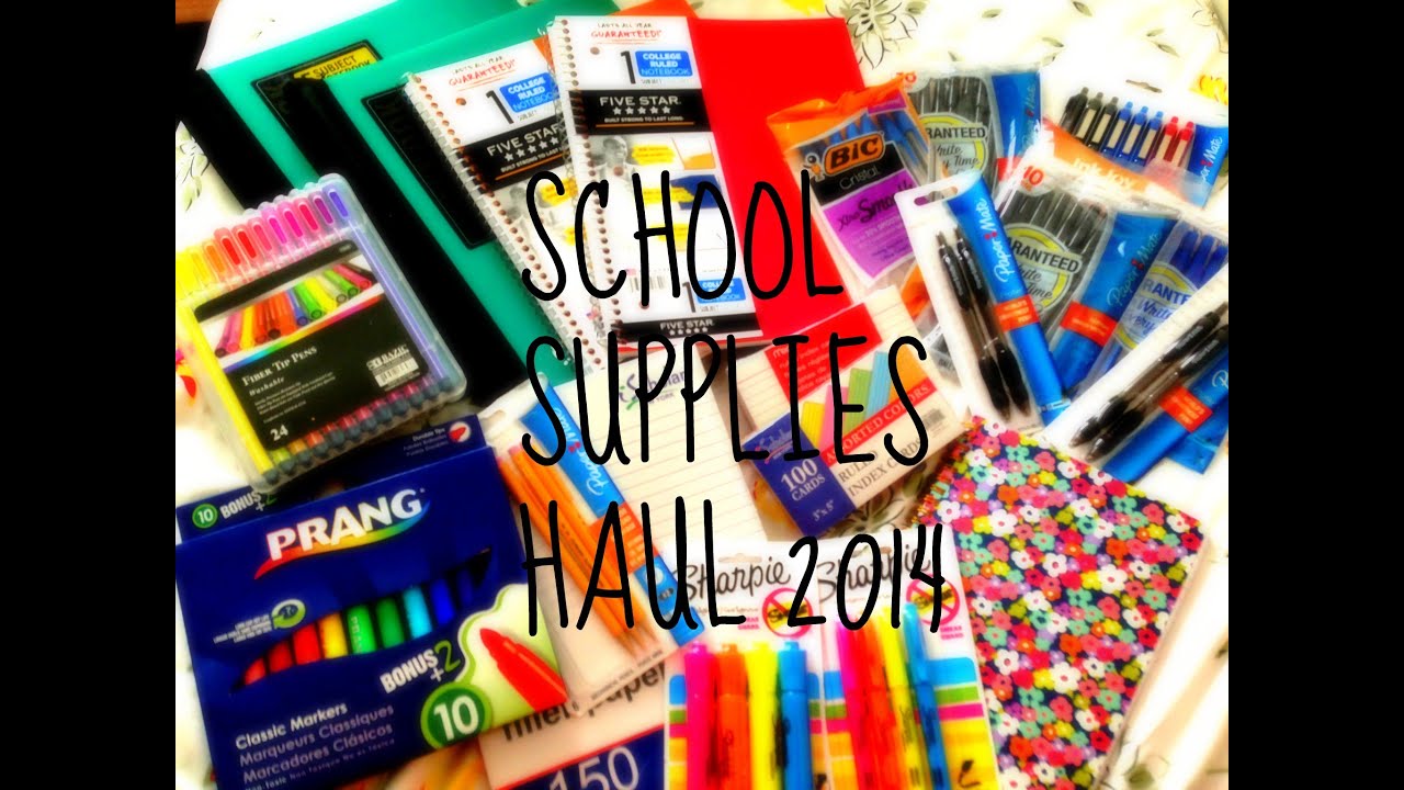 Back to School: School Supplies Haul - YouTube