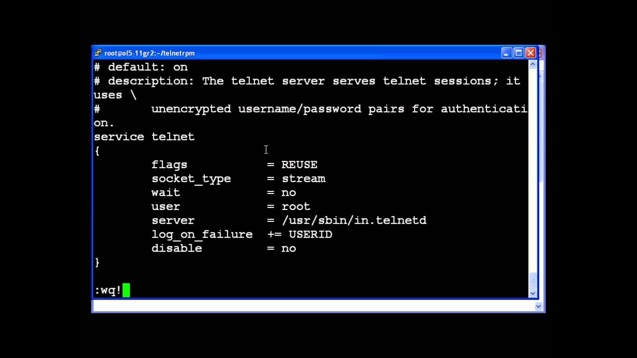 How To Configure Telnet For Root Sessions YouTube How To Configure Telnet For Root Sessions YouTube