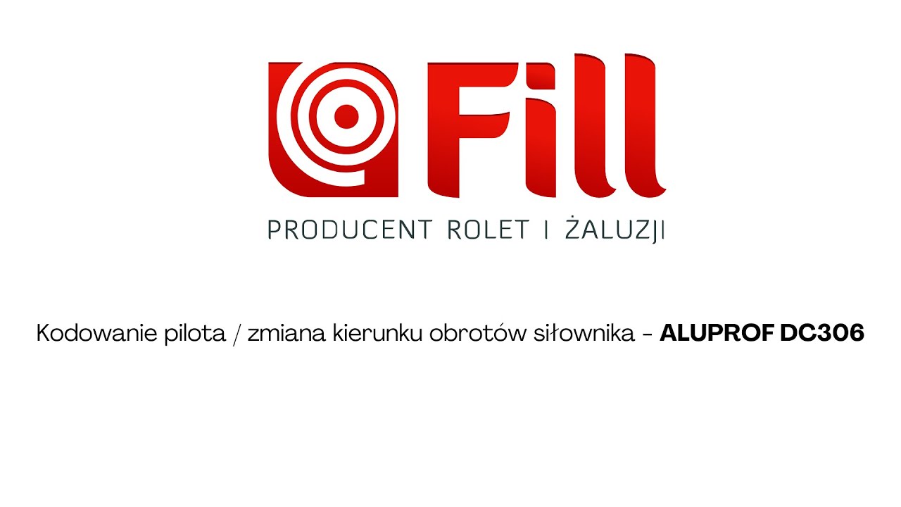 Kodowanie pilota / zmiana kierunku obrotów siłownika - ALUPROF DC306 ...