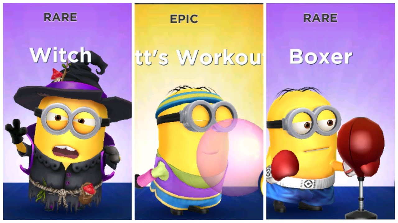 Minion Rush Witch Vs Boxer Vs Bratts Workout Youtube