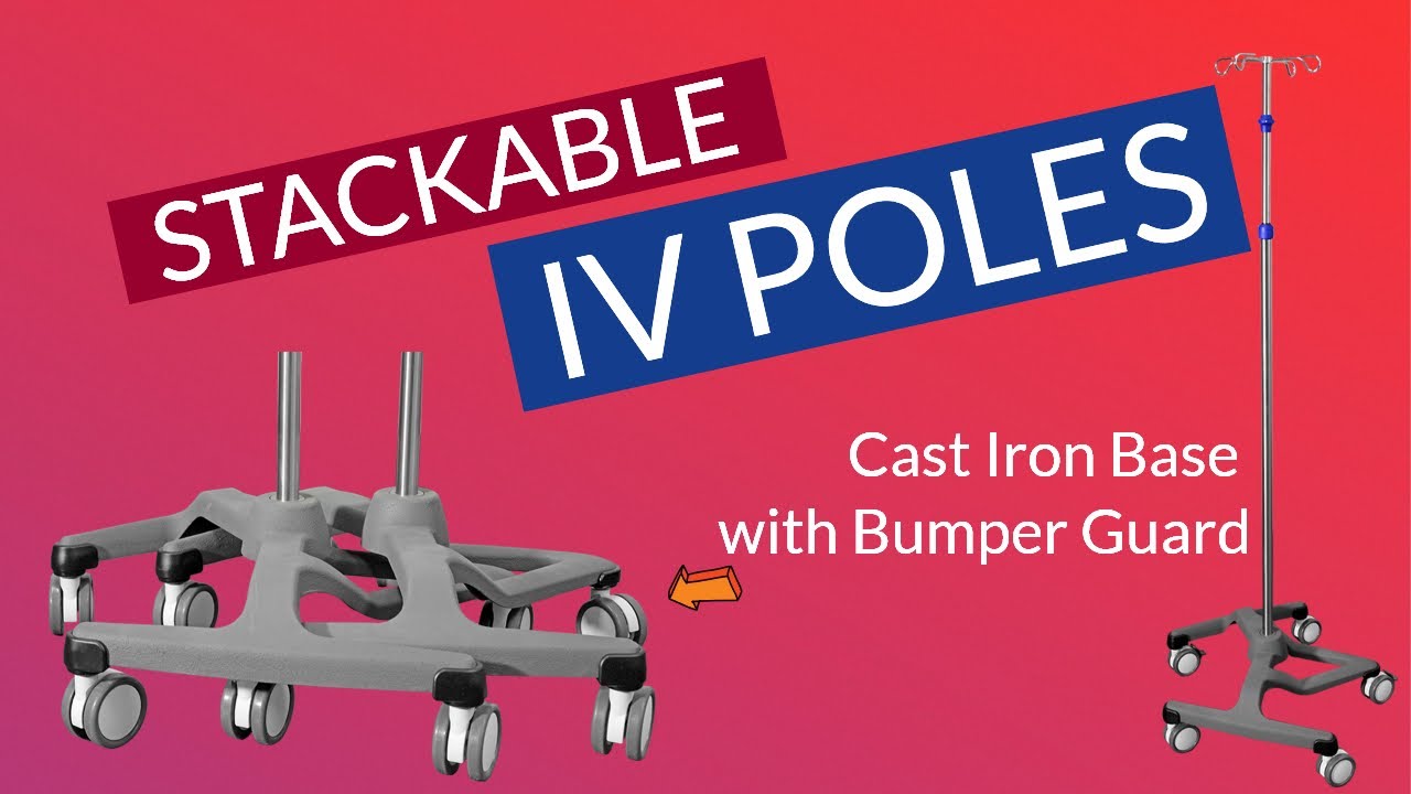Stackable and Portable IV Poles by Novum Medical Products - YouTube