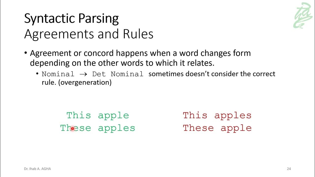 018 - NLP: Syntactic Parsing - YouTube
