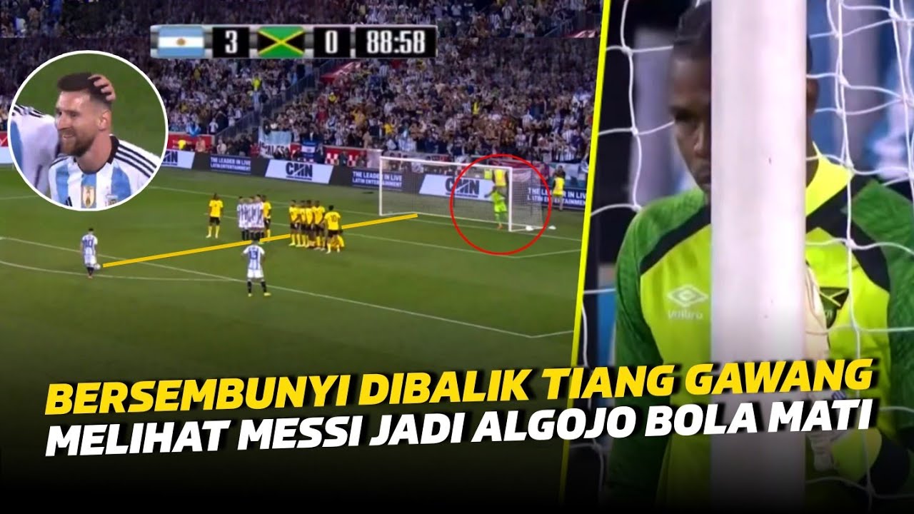 SEOLAH SUDAH TAHU AKAN DIJEBOL GOAT‼️Reaksi Kiper Jamaika Saat Lionel ...