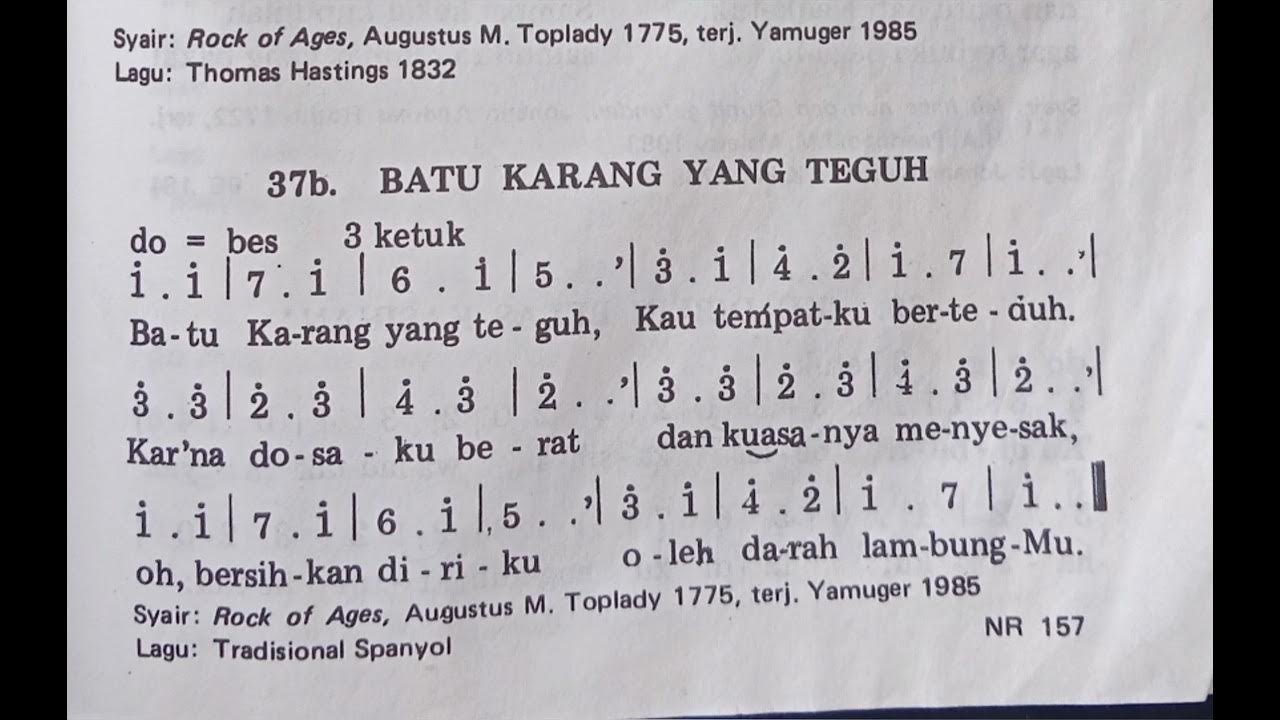 Latihan Nyanyian KJ No 37b " BATU KARANG YANG TEGUH" - YouTube