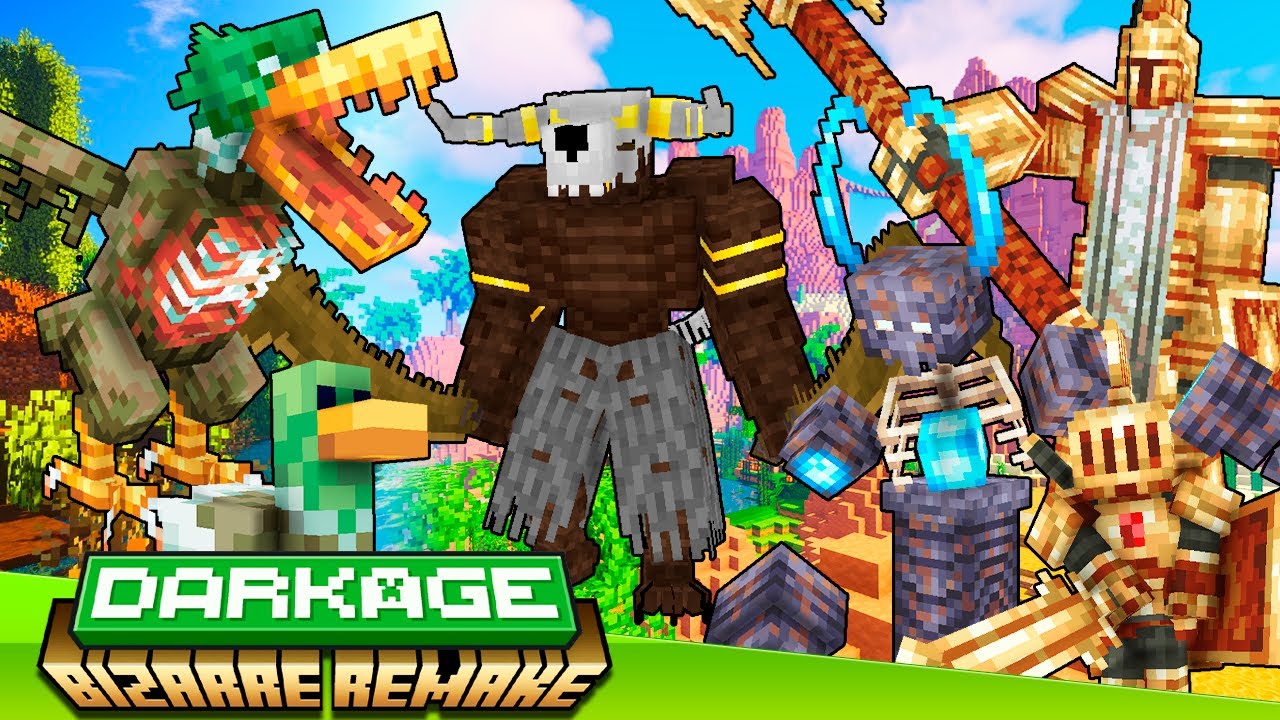 DARK AGE BIZARRE REMAKE: GUERREIROS,MONSTROS E CHEFES NOVOS! | 1.21 | MINECRAFT ADDON MCPE - YouTube
