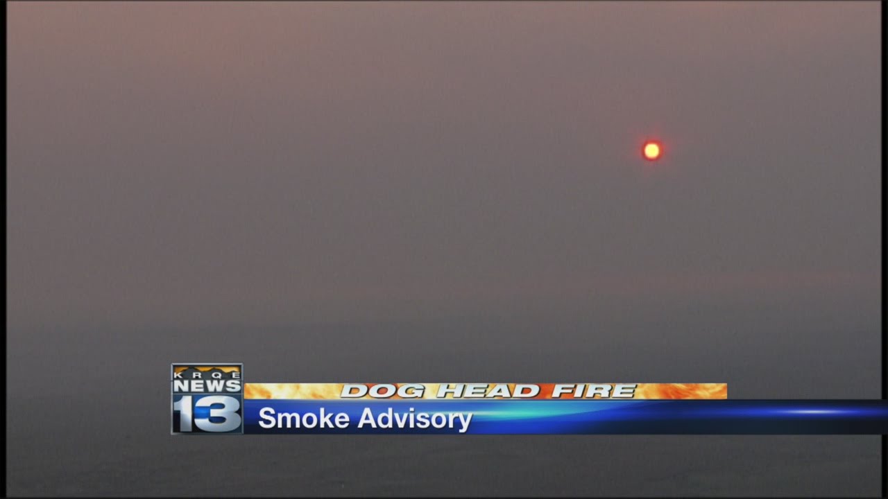 Smoke advisory alert issued due to Dog Head Fire - YouTube