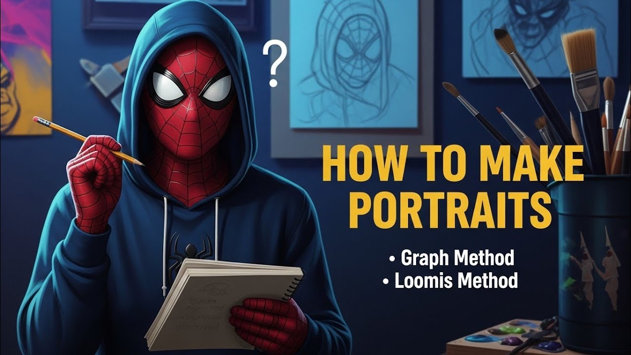 How to make portraits | Graph | Loomis method | A3, A4, A5 paper size ...