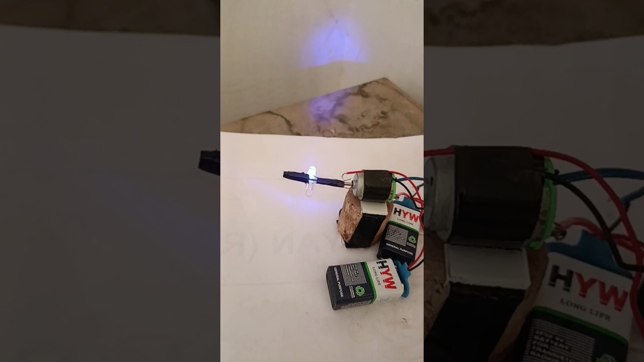 Dc motor amazing light #experiment #shortvideo - YouTube