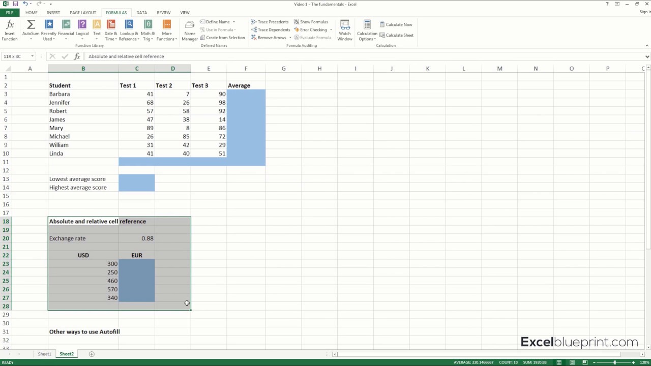 Excel Tutorial For Beginners With 10 Exercises Video 1 5 The excel-tutorial-for-beginners-with-10-exercises-video-1-5-the