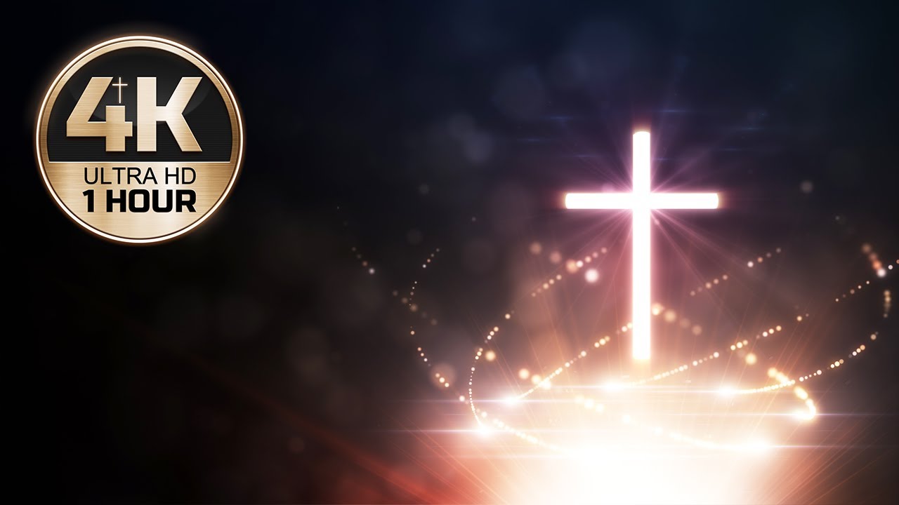 Peaceful Prayer and Meditation Background: 1 Hour Loop | 4K Glowing Cross with Particles - YouTube