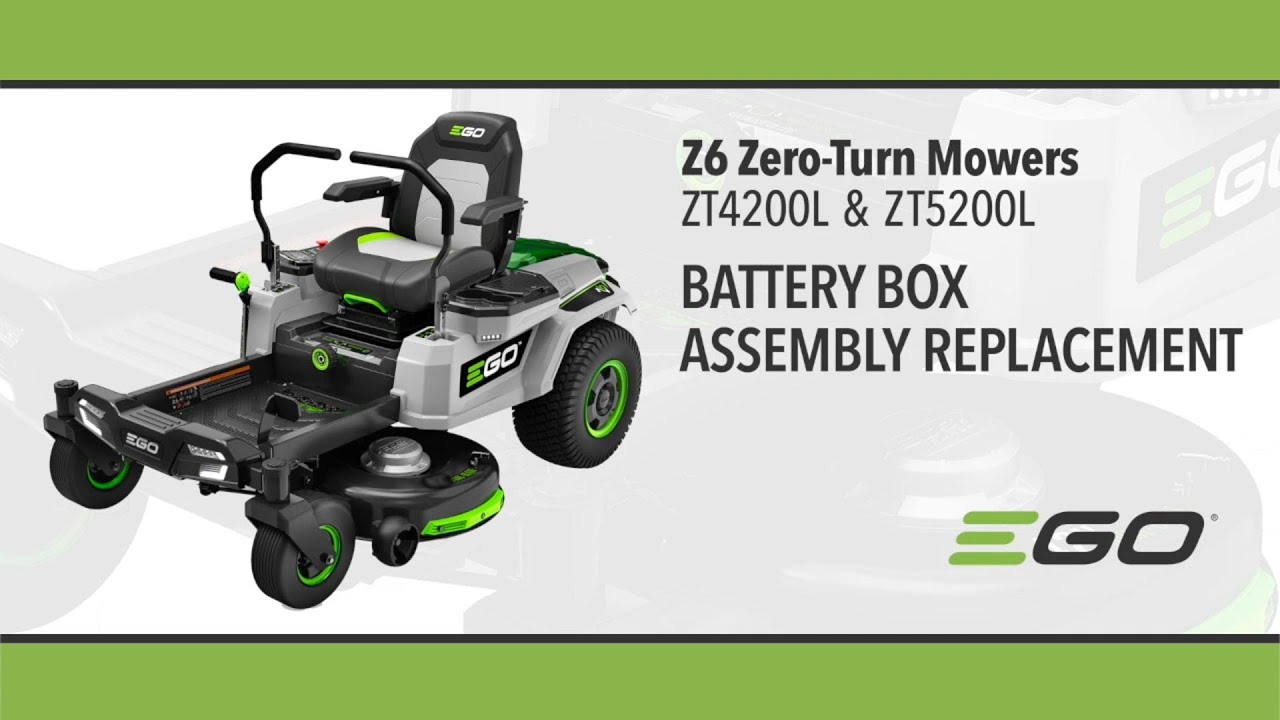 EGO ZT4200L & ZT5200L_Battery Box Assembly Replacement - YouTube