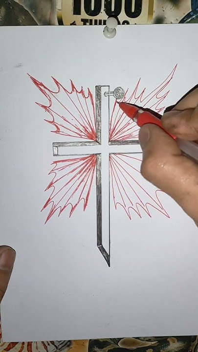 How to draw a simple cross.drawing.😂 - YouTube