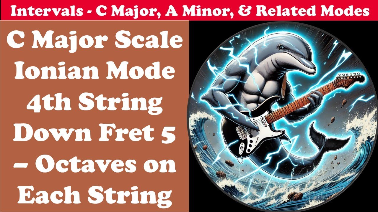 C Major Scale Ionian Mode 4th String Down Fret 5 – Octaves on Each ...