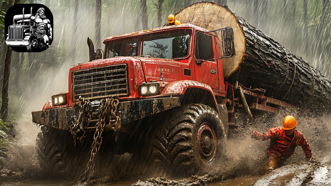 Extreme Dangerous Big Logging Wood Truck Driving Skill | Fastest ...