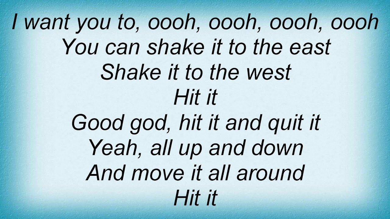 Funkadelic - Hit It & Quit It Lyrics - YouTube