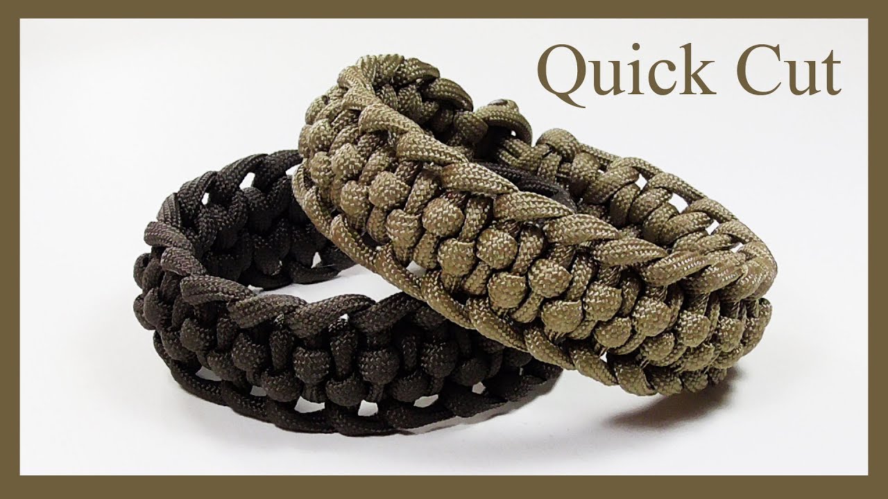 Paracord Bracelet: "Alligator Back" Bracelet Design - Quick Cut - YouTube