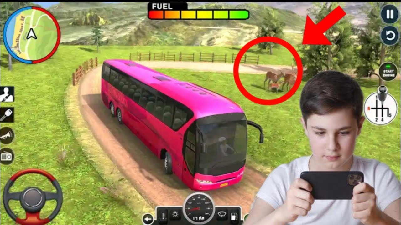 buss racing game #game - YouTube