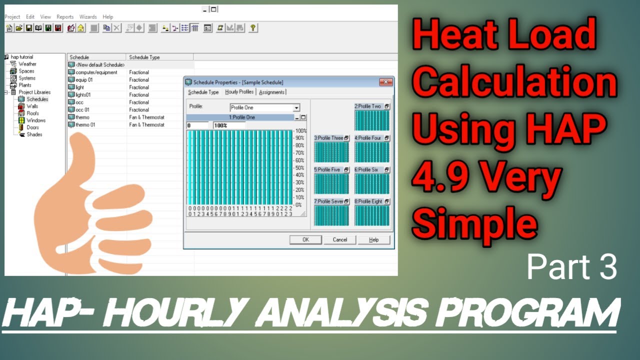 hap software !! scheduling in hap!! hvac training hap!! part 3 - YouTube