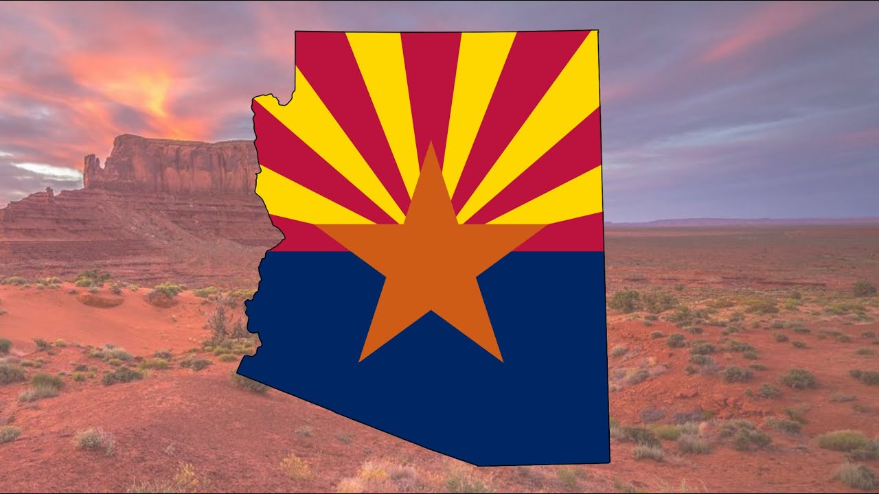 Arizona - Flag Map Speed Art - YouTube