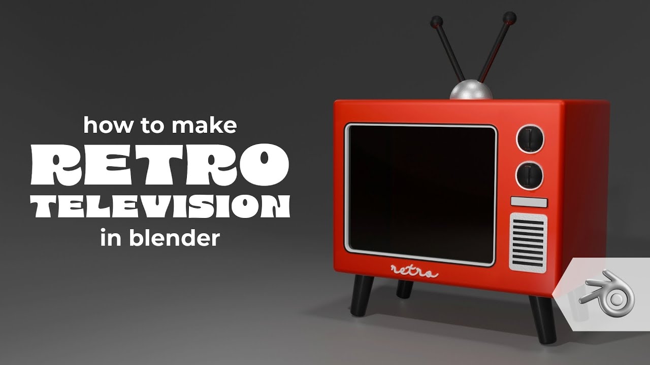 How to Make a Simple 3D Retro Television | Blender 4.1 Speed Model ...