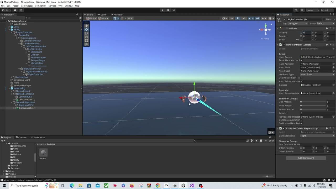 Unity Mirror Networking Multiplayer Vr Interaction Framework Episode 15 Network Hand Animation