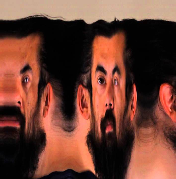Slit-scan self-portrait - YouTube
