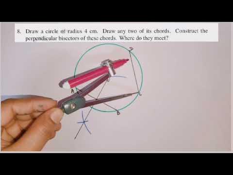 How to construct the perpendicular bisector of two chords of the circle ...