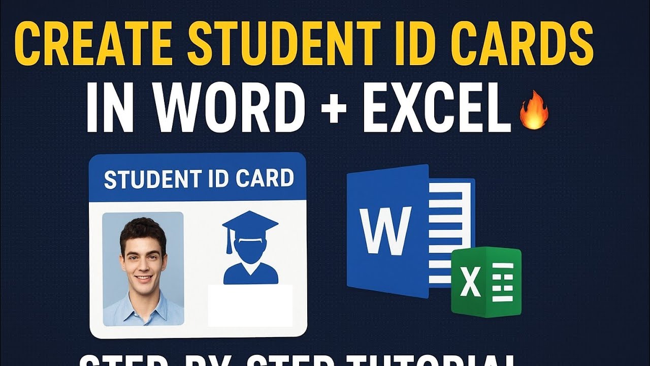 How to Create Student ID Card in MS Word using Mail Merge with Excel ...