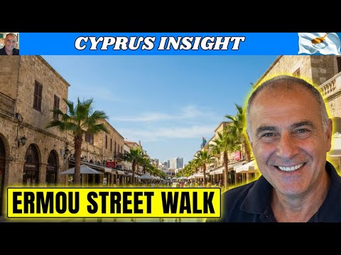 WALKING IN LARNACA - EXPLORING THE REVAMPED Ermou Street. - YouTube
