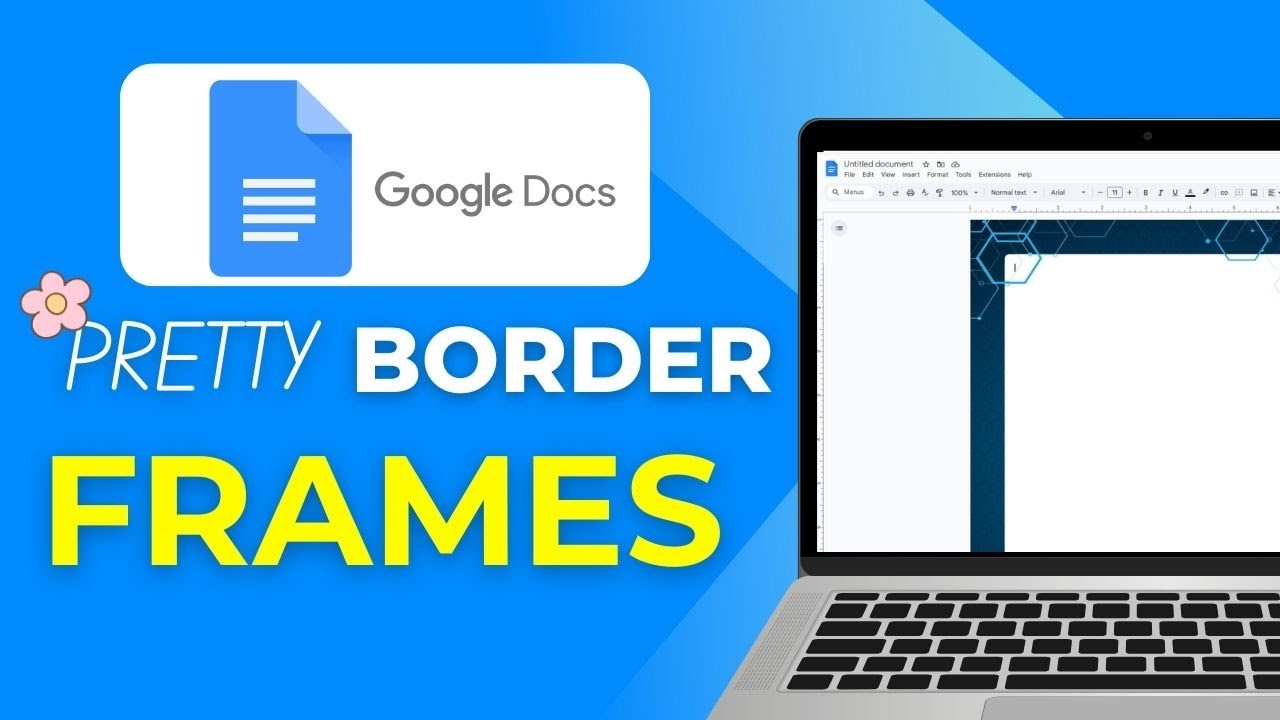 How to Put Decorative or Pretty Border Frame on Google Docs - YouTube