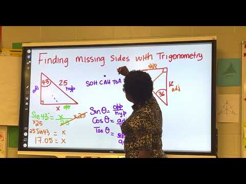 Find missing angles using SOHCAHTOA - YouTube